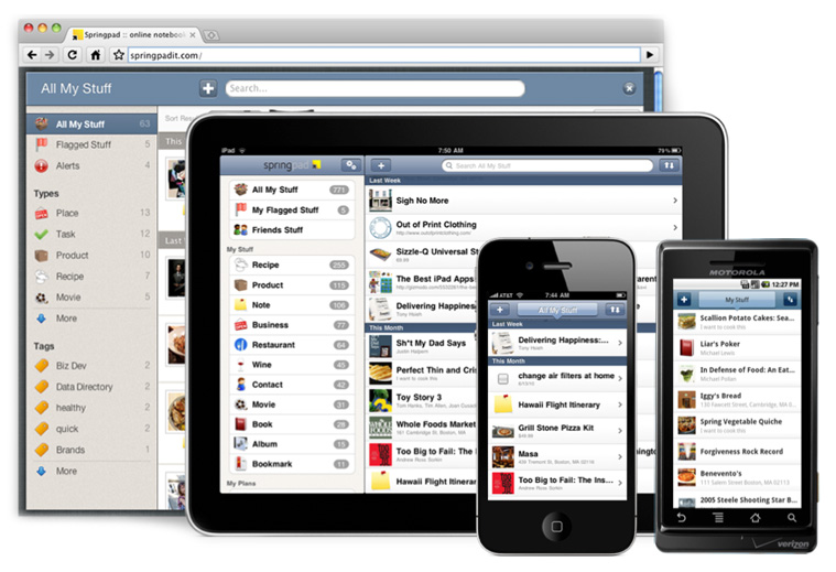 Organize your life with Springpad - App Approved